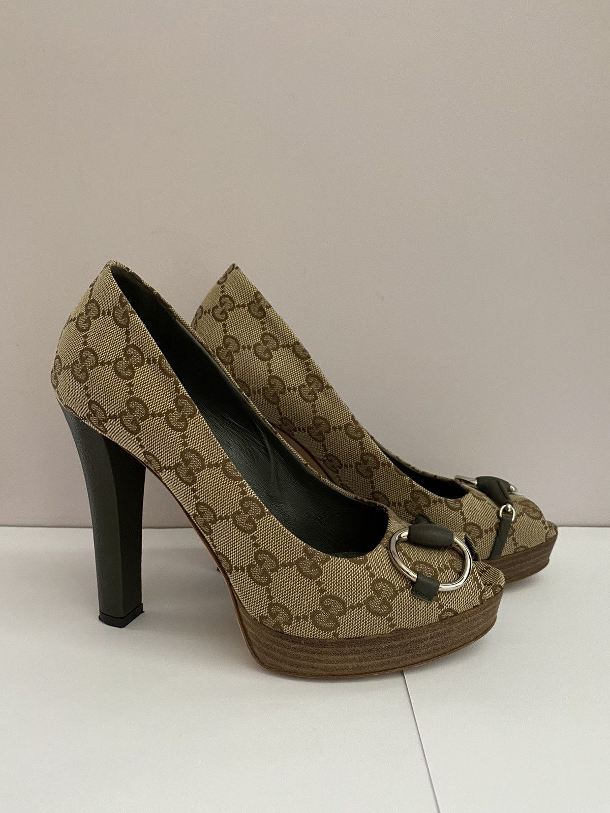 Gucci 🔥 Very Rare Vintage Gucci Monogram Heels | Grailed