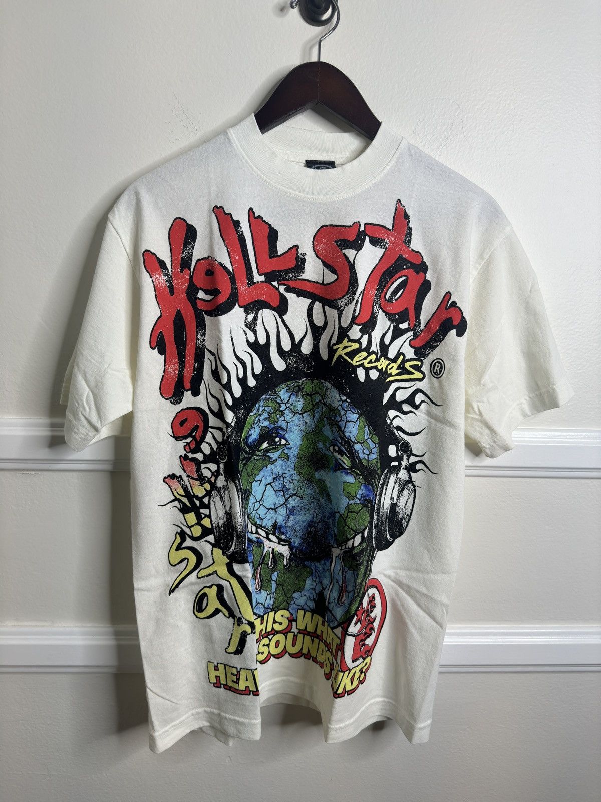 HELLSTAR Hellstar Studios Heaven on Earth Tee Off White | Grailed