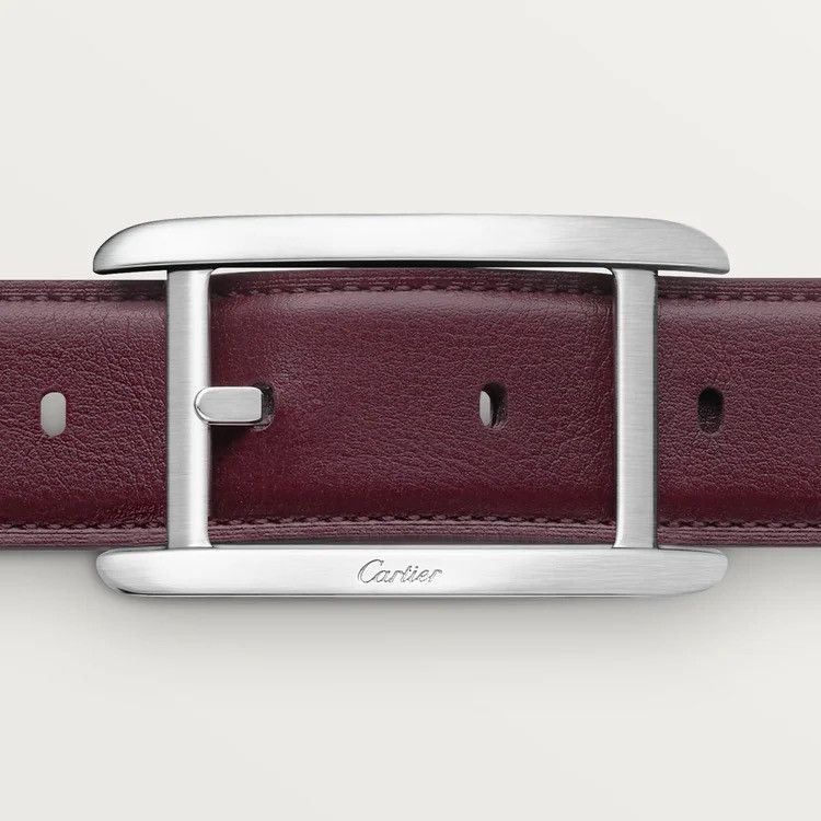 Cartier Cartier mens belt tank non-animal burgundy/black | Grailed