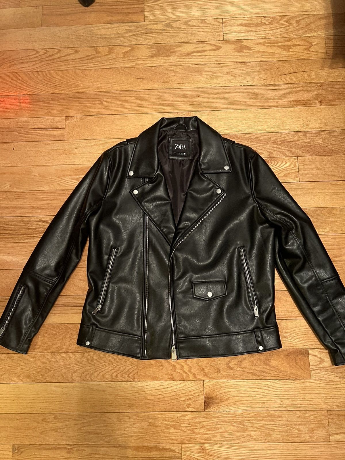 Zara Leather Jacket | Grailed