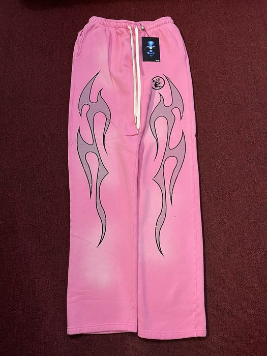 HELLSTAR Hellstar Studios Flame Sweatpants Pink | Grailed