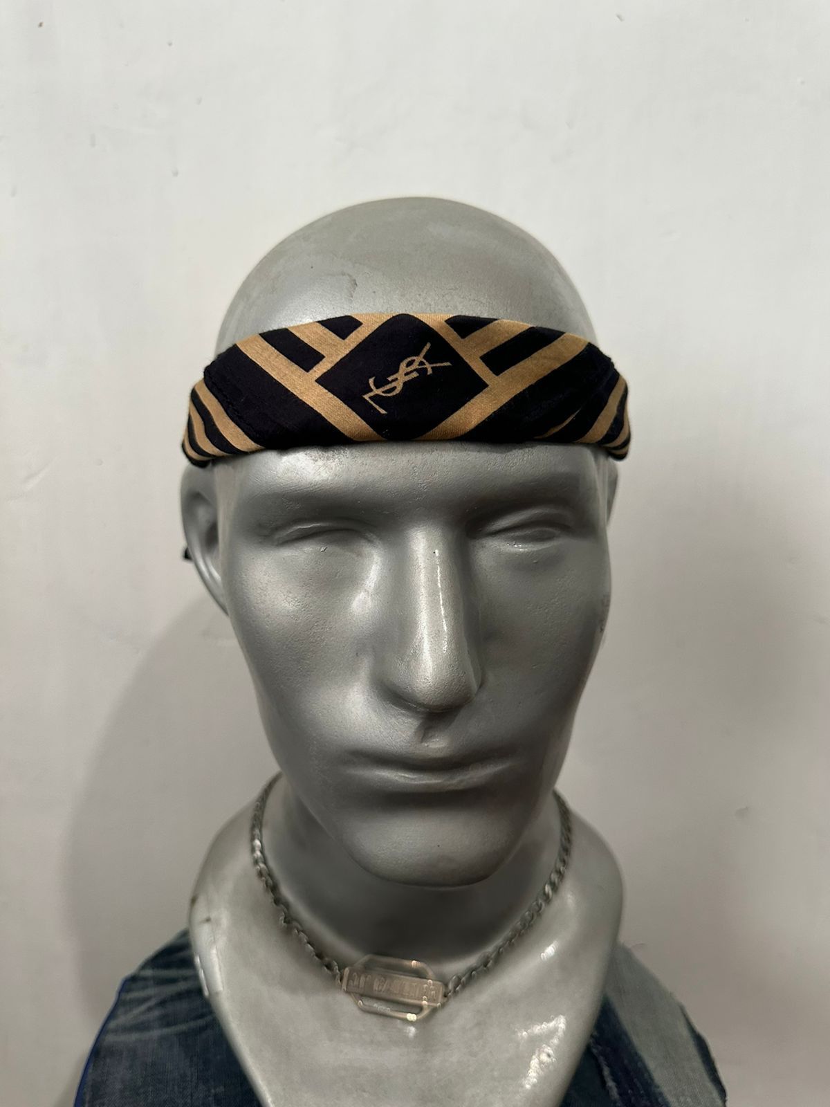 Yves Saint Laurent YSL Big Logo Handkerchief Neckerchief Bandana | Grailed