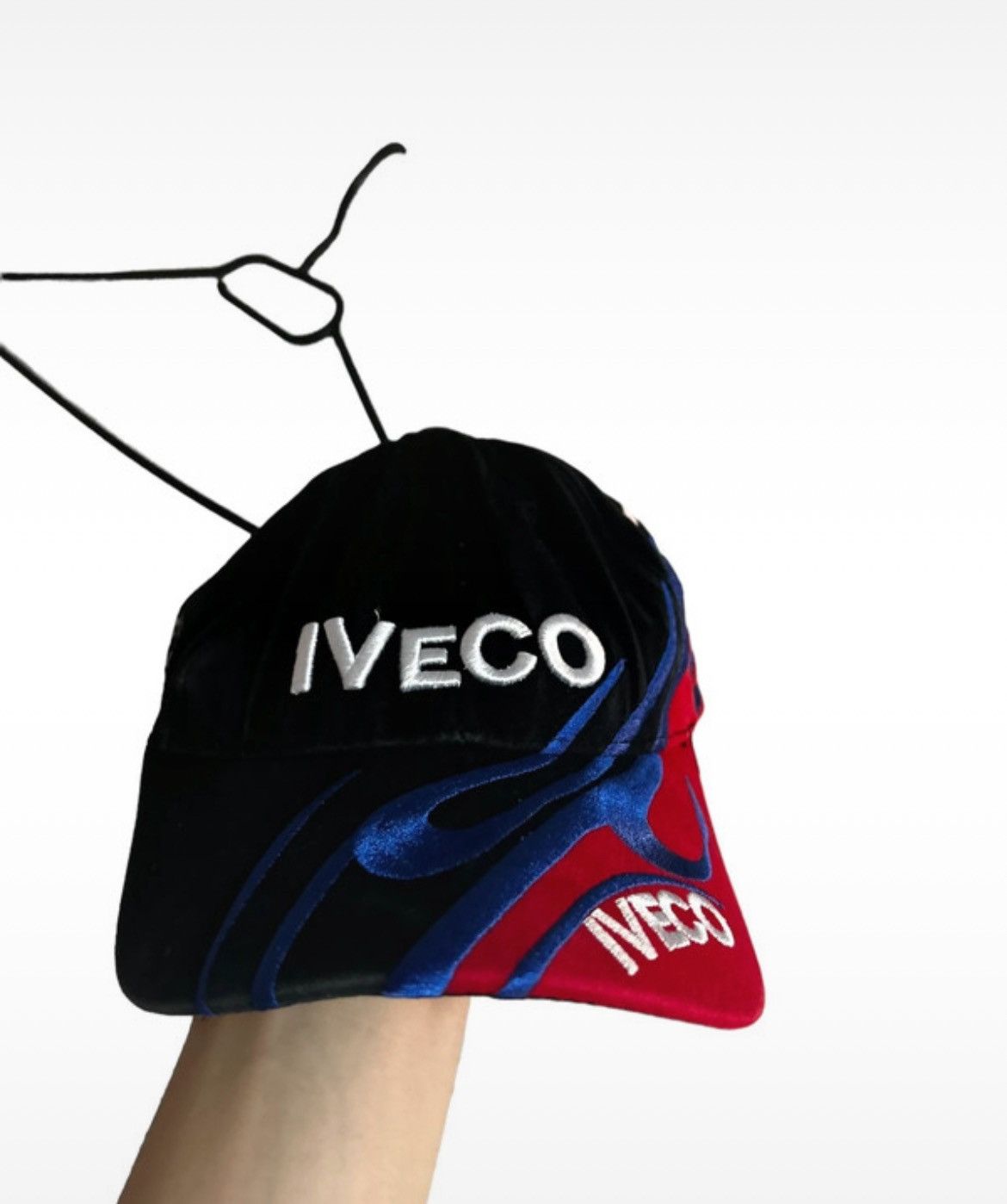 Vintage Vintage 90s Iveco y2k racing moto flame cap | Grailed