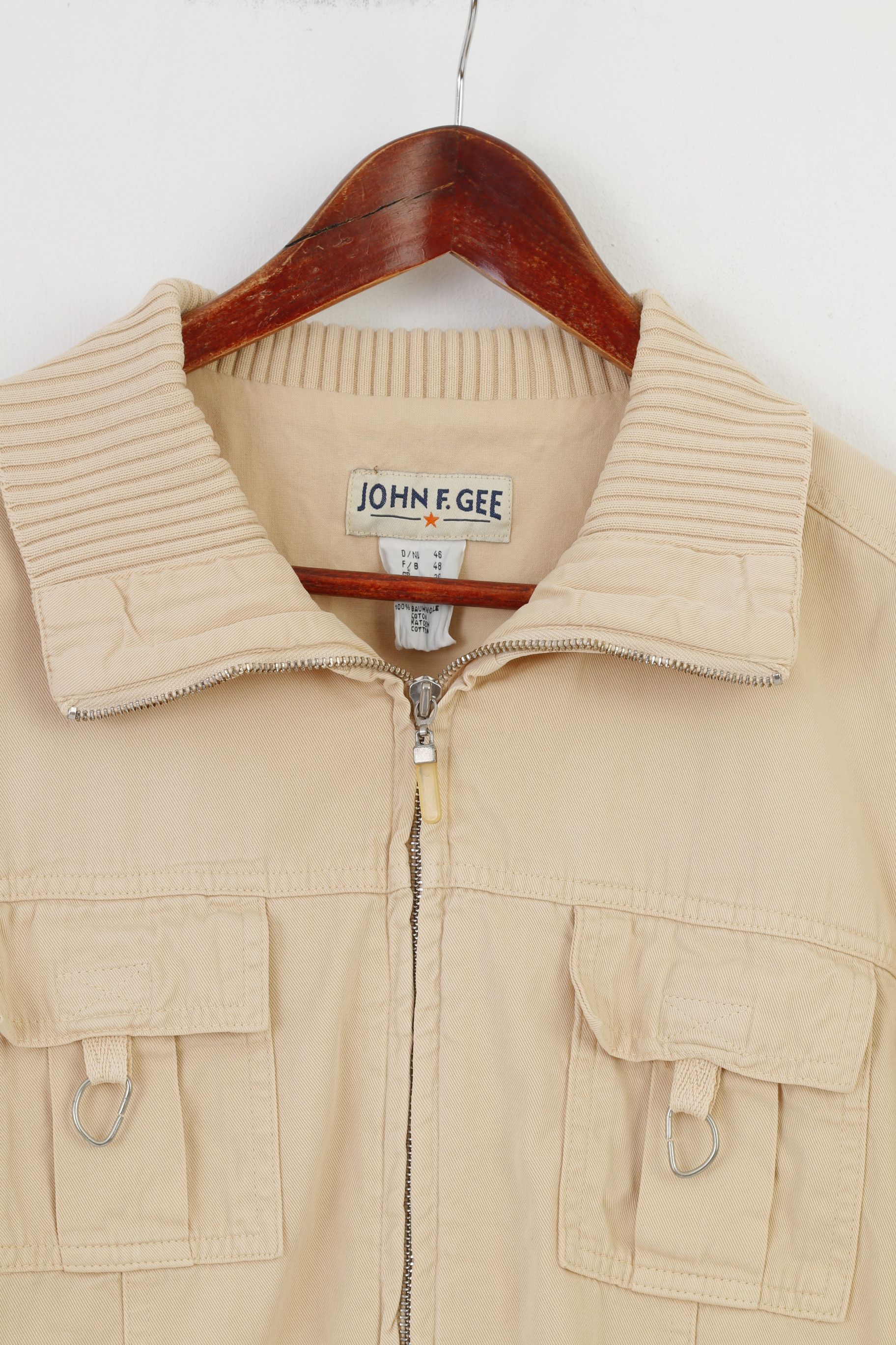 Vintage JOHN F. GEE Woman S Jacket Beige Cotton Collar 1651 | Grailed