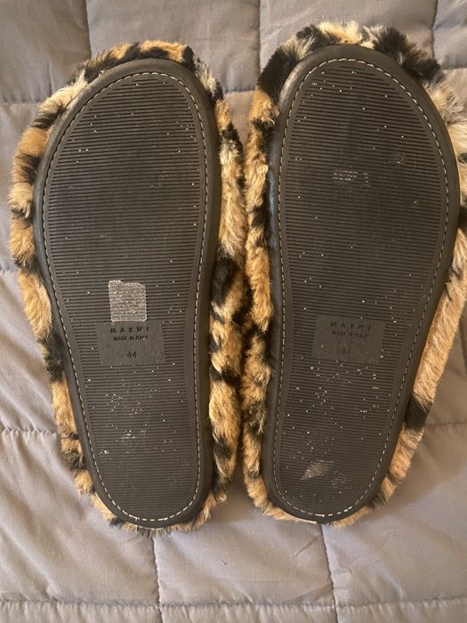 Marni Marni Leopard Print Slides | Grailed