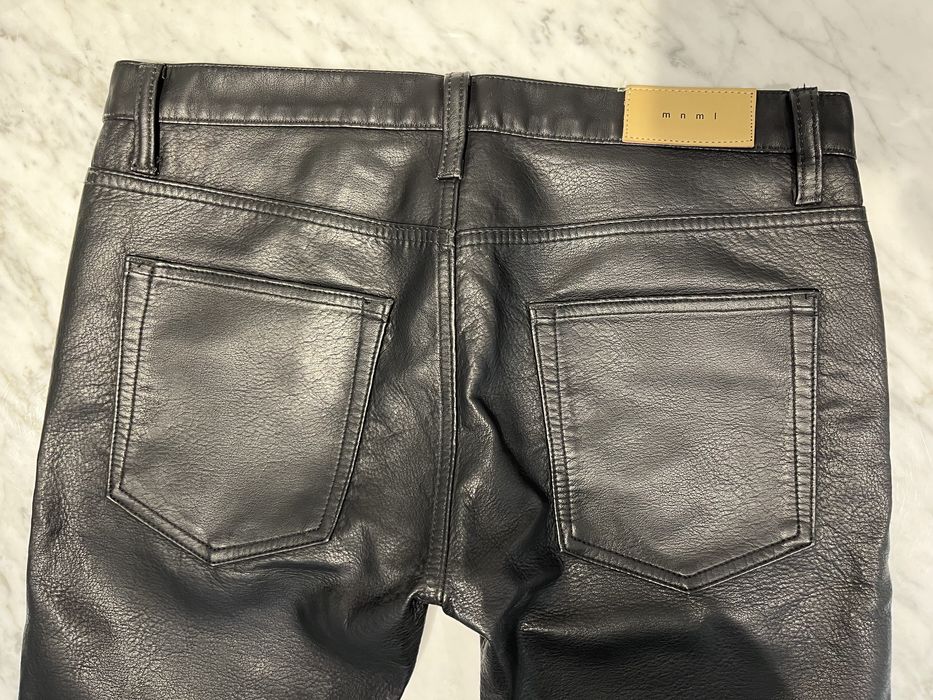 MNML Black Leather Pants | Grailed