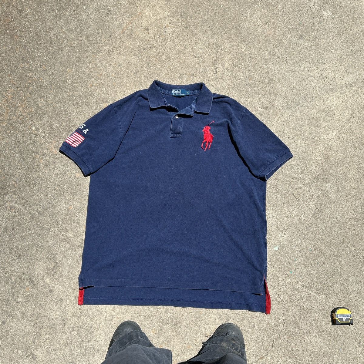 Polo Ralph Lauren Navy big pony chief keef style USA polo | Grailed