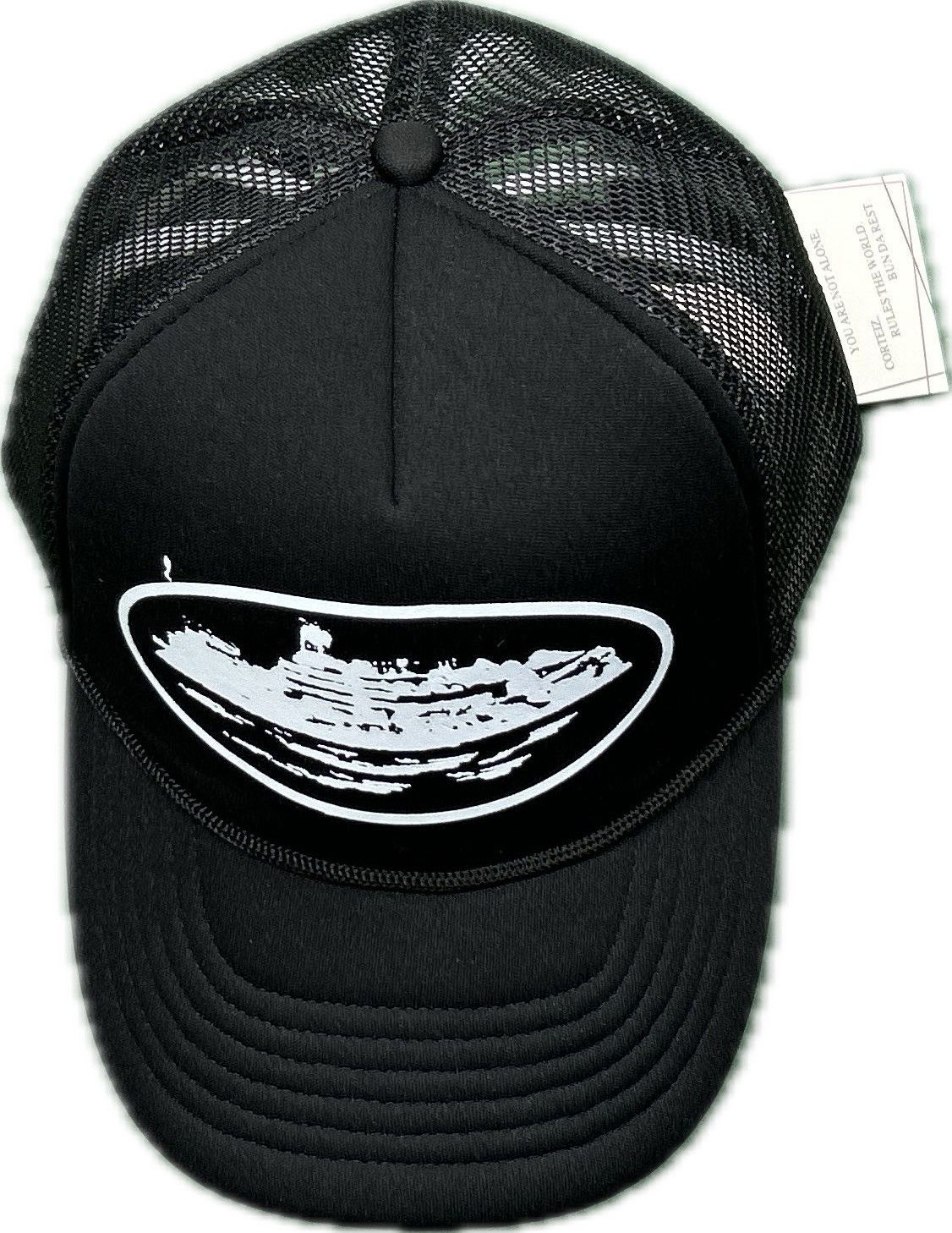 Corteiz Corteiz cap in black with white logo | Grailed