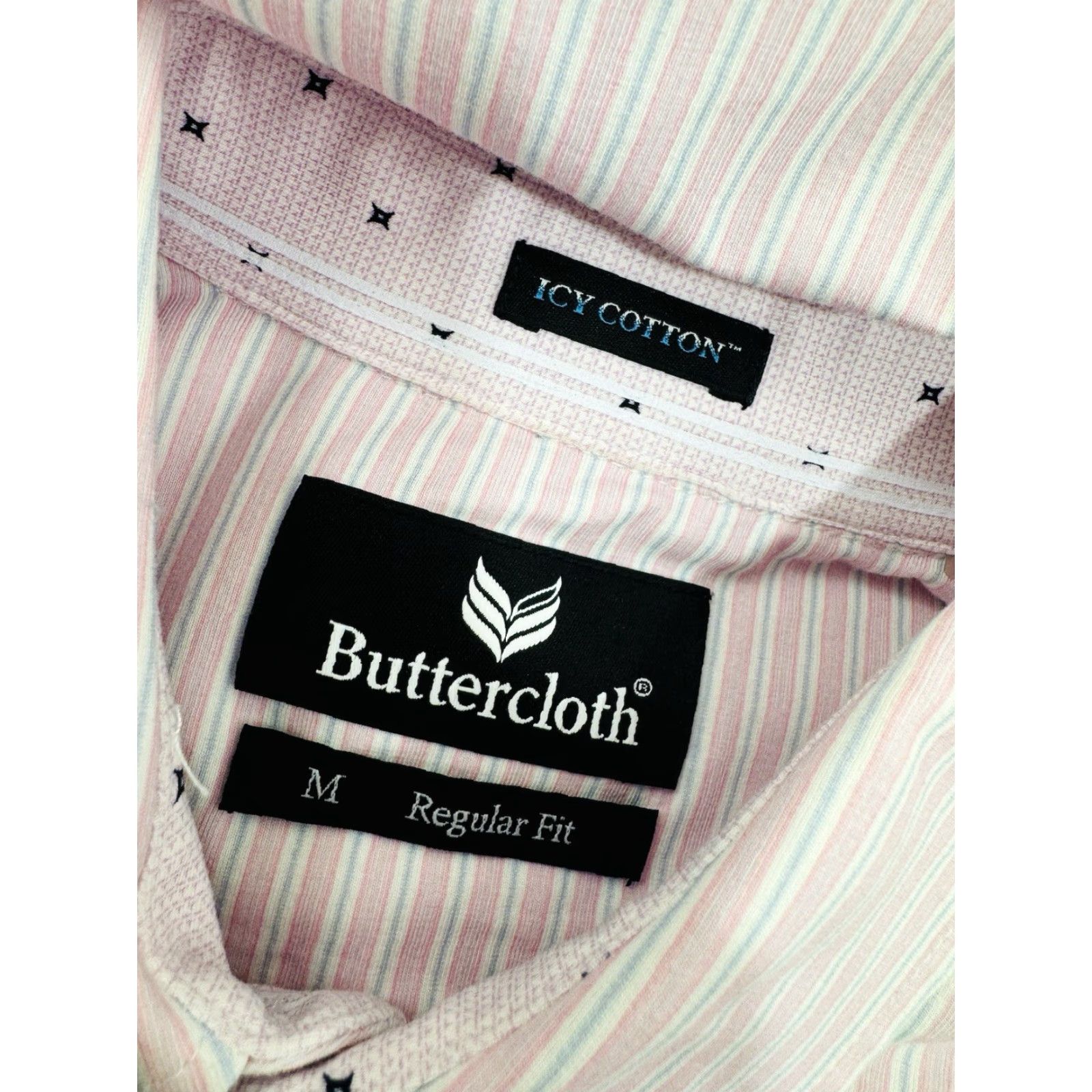 Buttero Butter Cloth Striped Shirt Butt ercloth Striped Mens M Icy ...