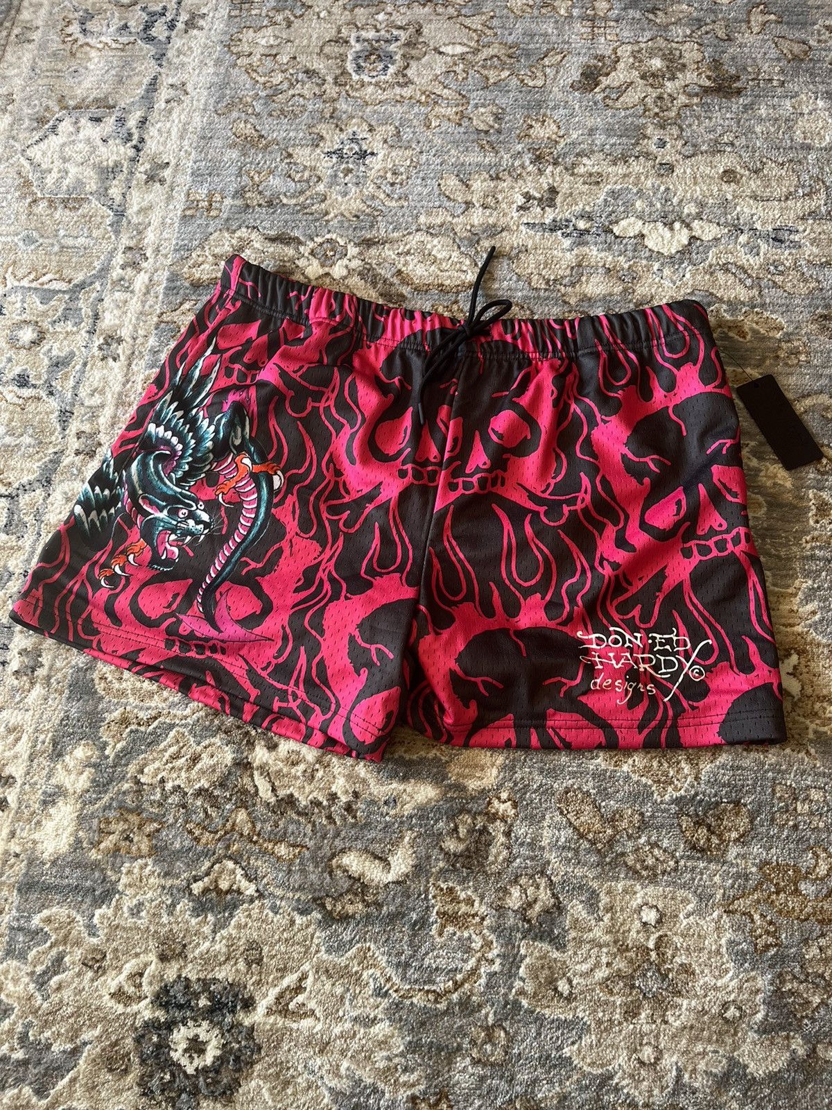Christian Audigier PANTHER DRAGON HEAVYWEIGHT MESH BASKETBALL SHORTS XL ...