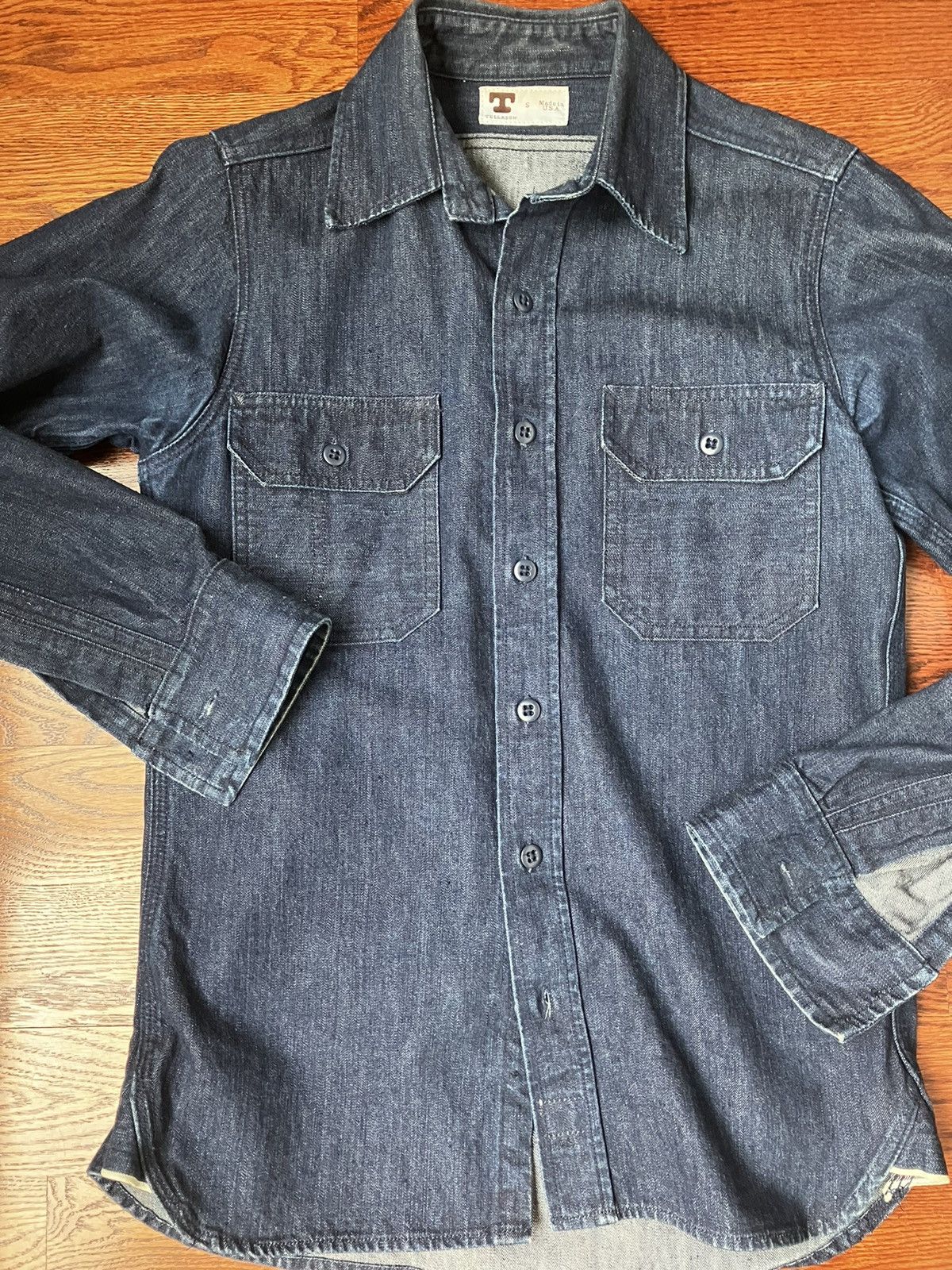 Tellason Cone Selvedge Denim Clampdown Work Shirt | Grailed