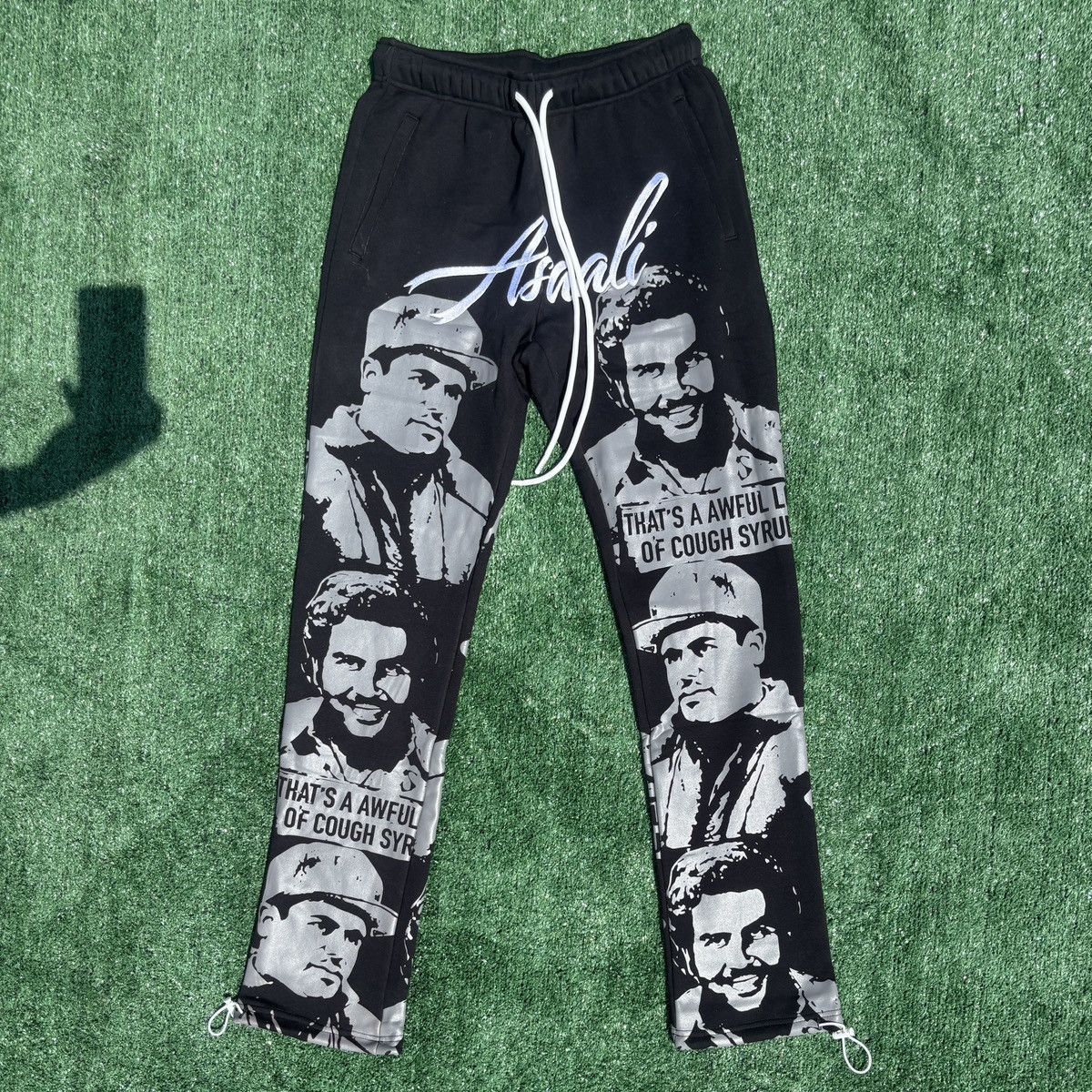 Asaali × Awful Lot of Cough Syrup ALOCS x ASAALI CARTEL GRAY SWEATPANRS ...