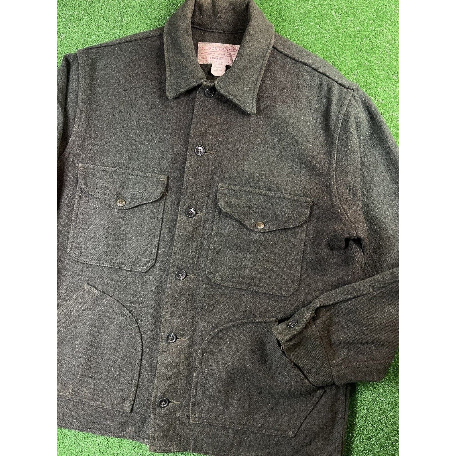 Filson Vintage Filson Wool Green Large Mackinaw Jac Jacket USA | Grailed