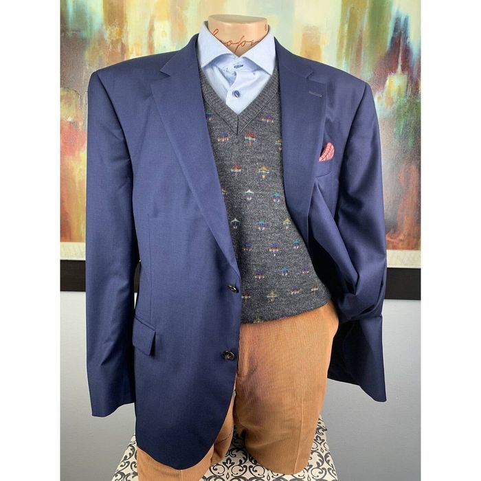 Peter Millar 50R Peter Millar Blue Sport Coat - Suit Jacket Blazer ...