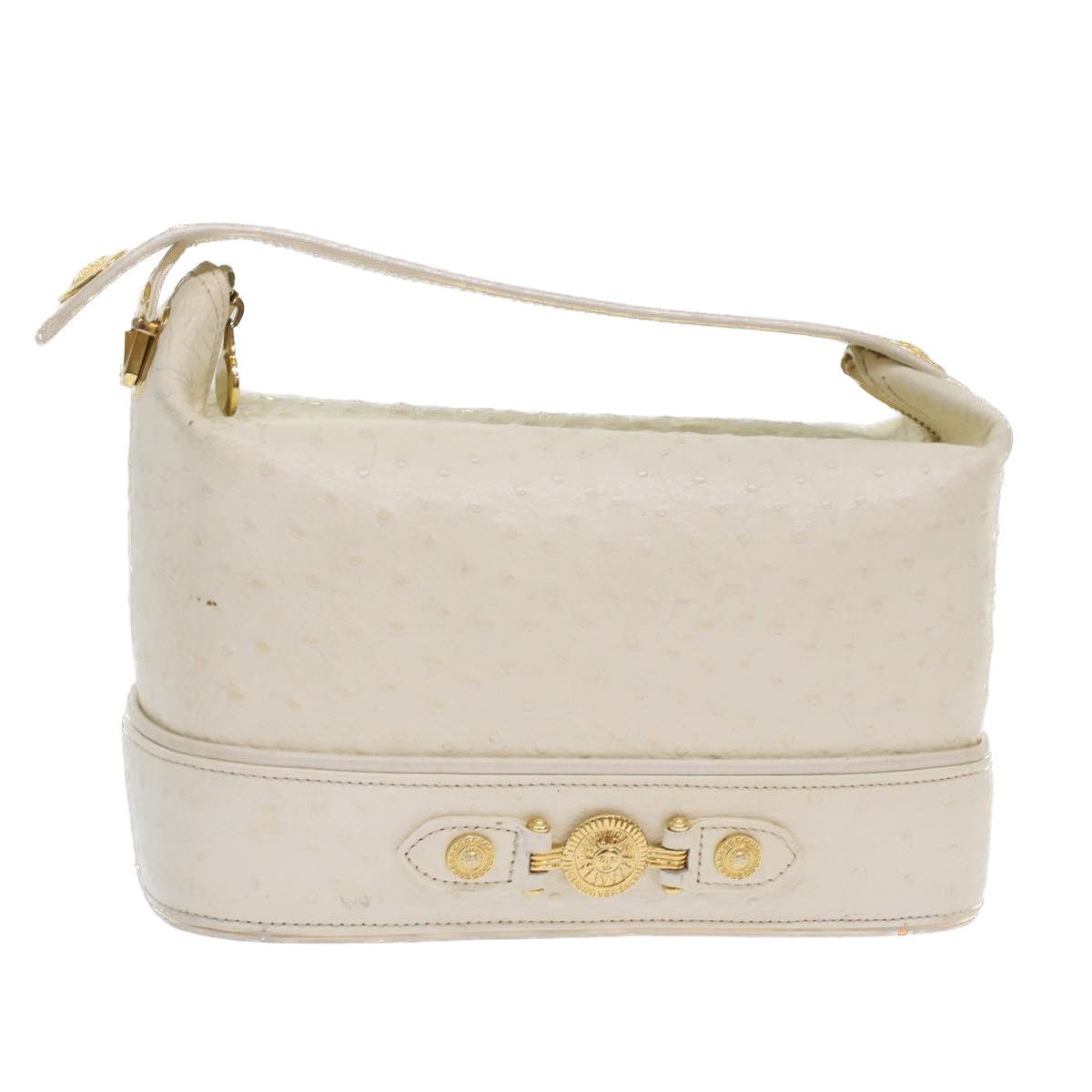 Gianni Versace Gianni Versace Hand Bag Leather White Auth bs7054 | Grailed