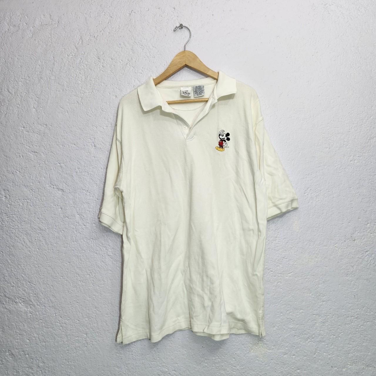 Disney Vintage Disney embroidered Mickey mouse white polo shirt | Grailed