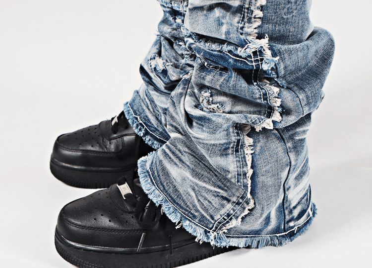 Streetwear Distressed Cargo Stack Denim Jeans | Grailed