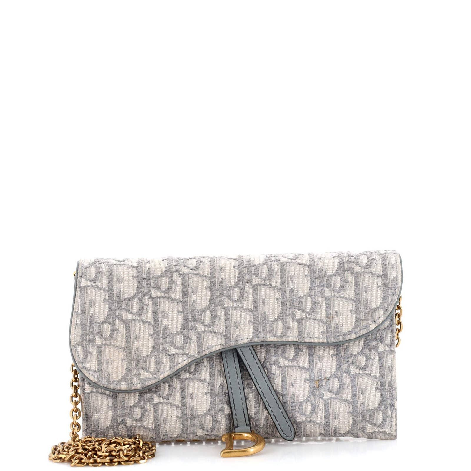 Dior Saddle Chain Wallet Oblique Canvas | Grailed