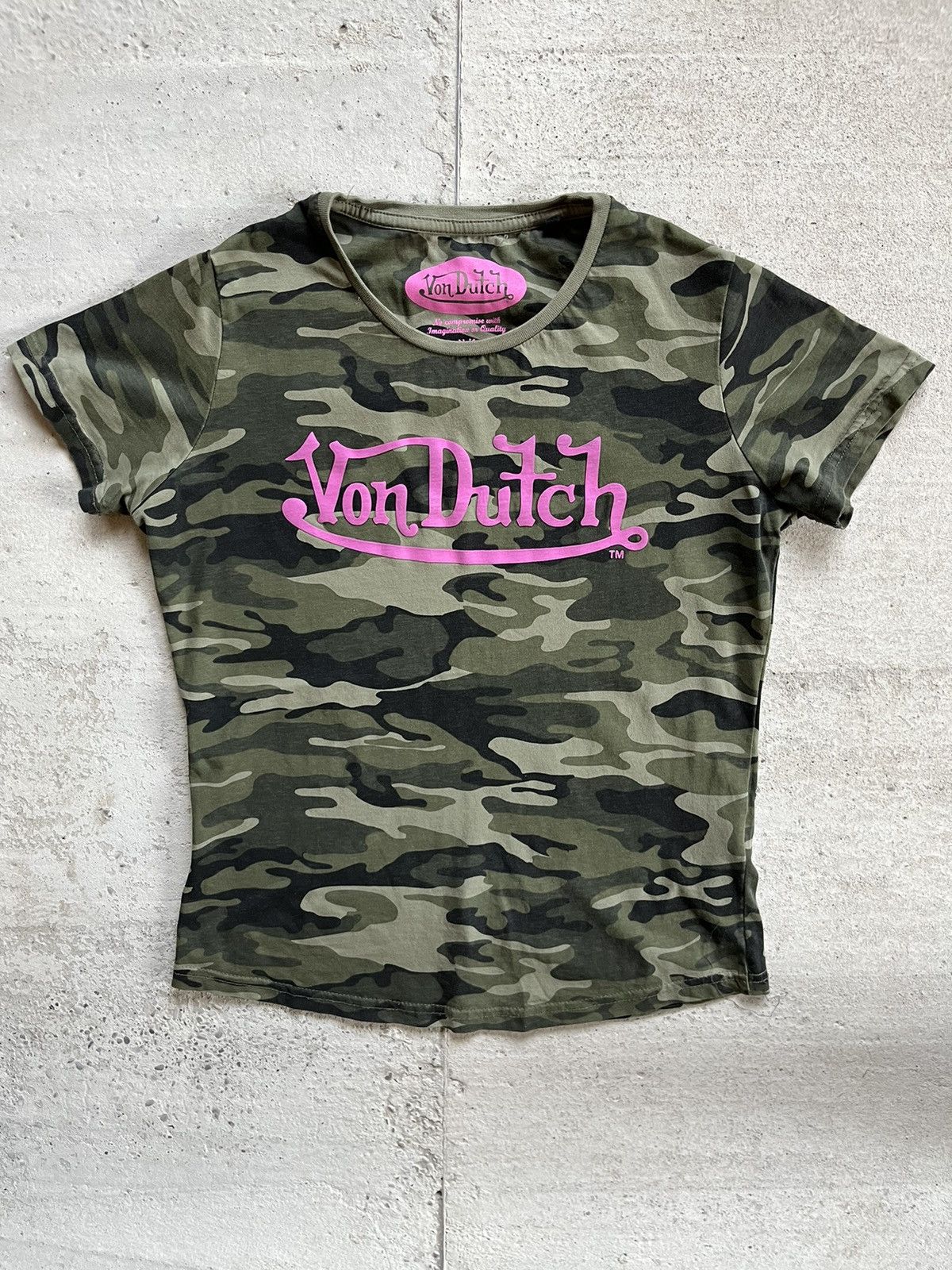 Streetwear × Vintage × Von Dutch Vintage Rare Von Dutch Camo Baby Tee ...