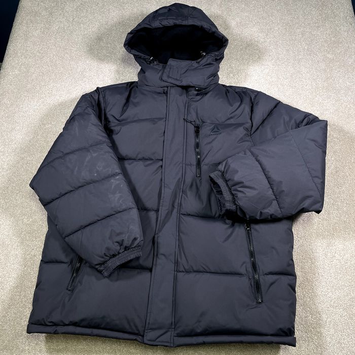 Reebok Reebok Jacket Men XL Puffer Gray Outdoor Coat Zip Up Basic Hike ...