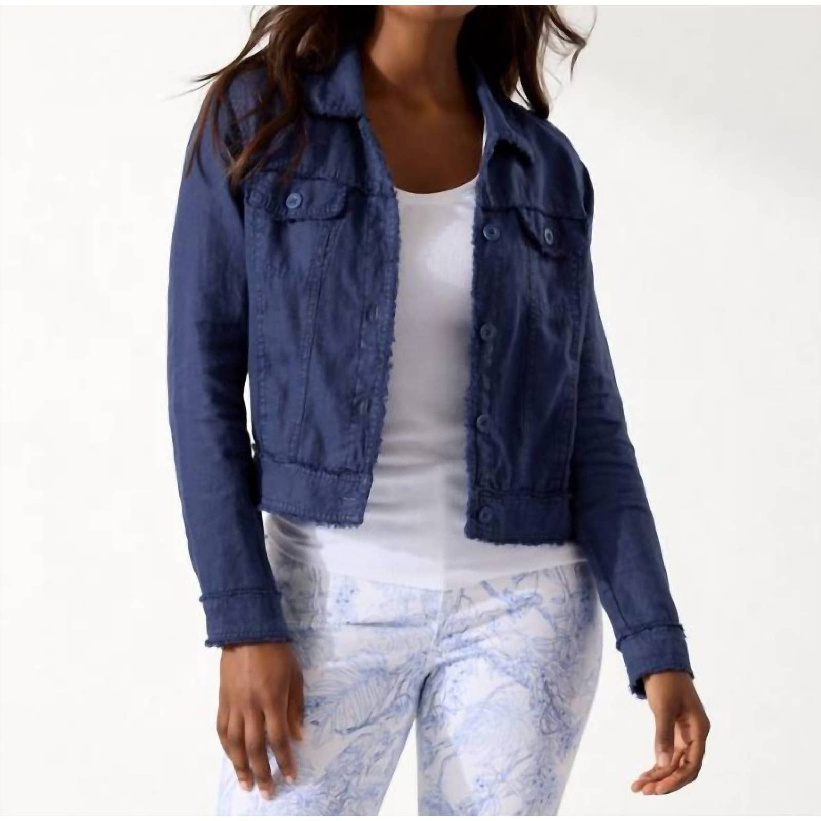 Tommy Bahama TOMMY BAHAMA Two Palms Linen Raw-Edge Jacket In Island ...