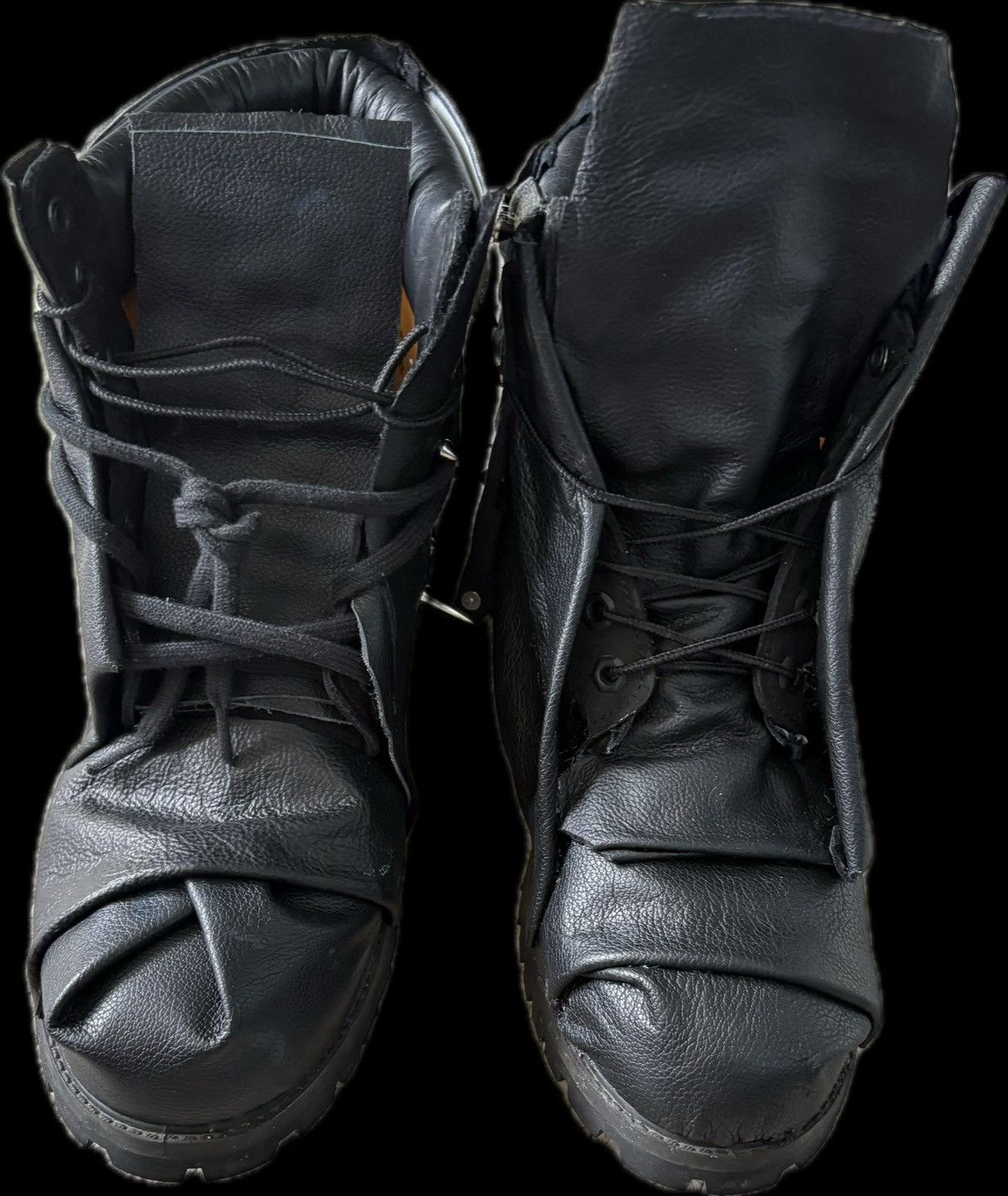 Carol Christian Poell × Yasuyuki Ishii “Death boots” Leather spike ...
