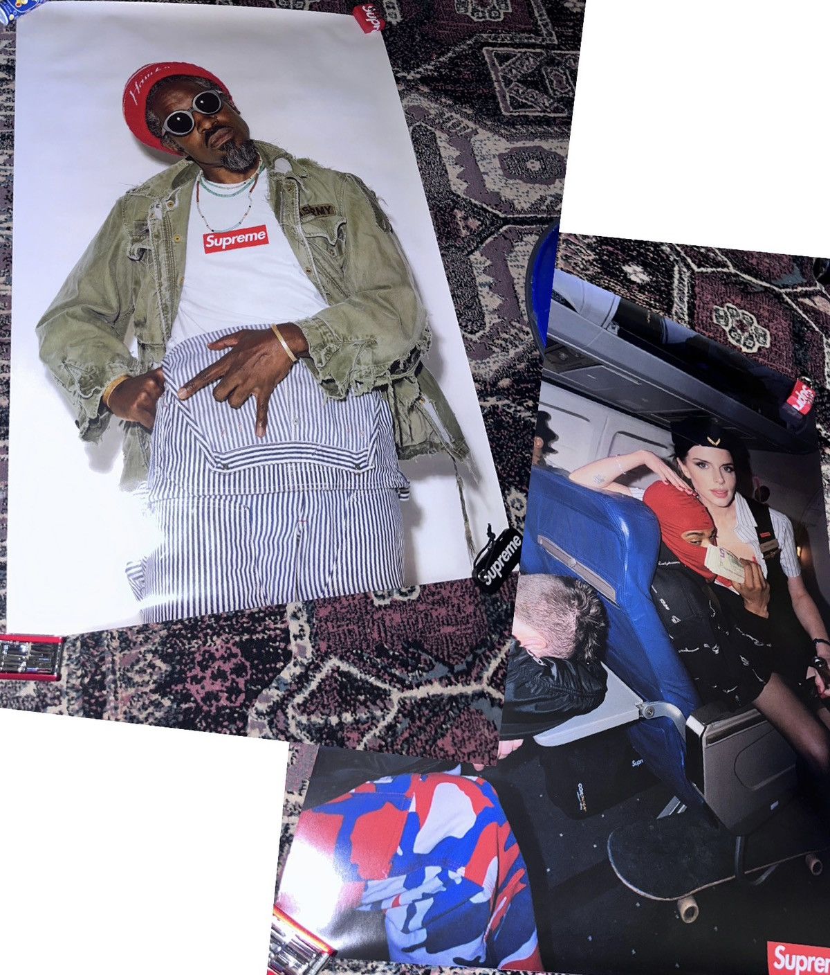 Supreme BOTH DS Supreme Andre 3000 & Julia Fox Poster Lot AUTHENTIC ...
