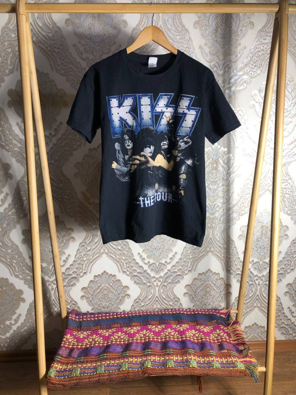 Kiss × Streetwear × Vintage VERY RARR KISS DOUBLE PRINTED THE TOUR ROCK T-SHIRT Y2K 90s | Grailed