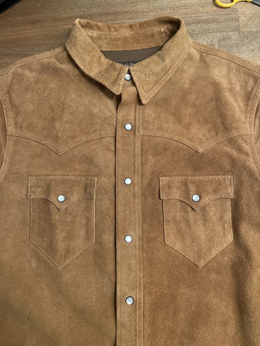 RRL Ralph Lauren RRL Suede Western Overshirt | Grailed