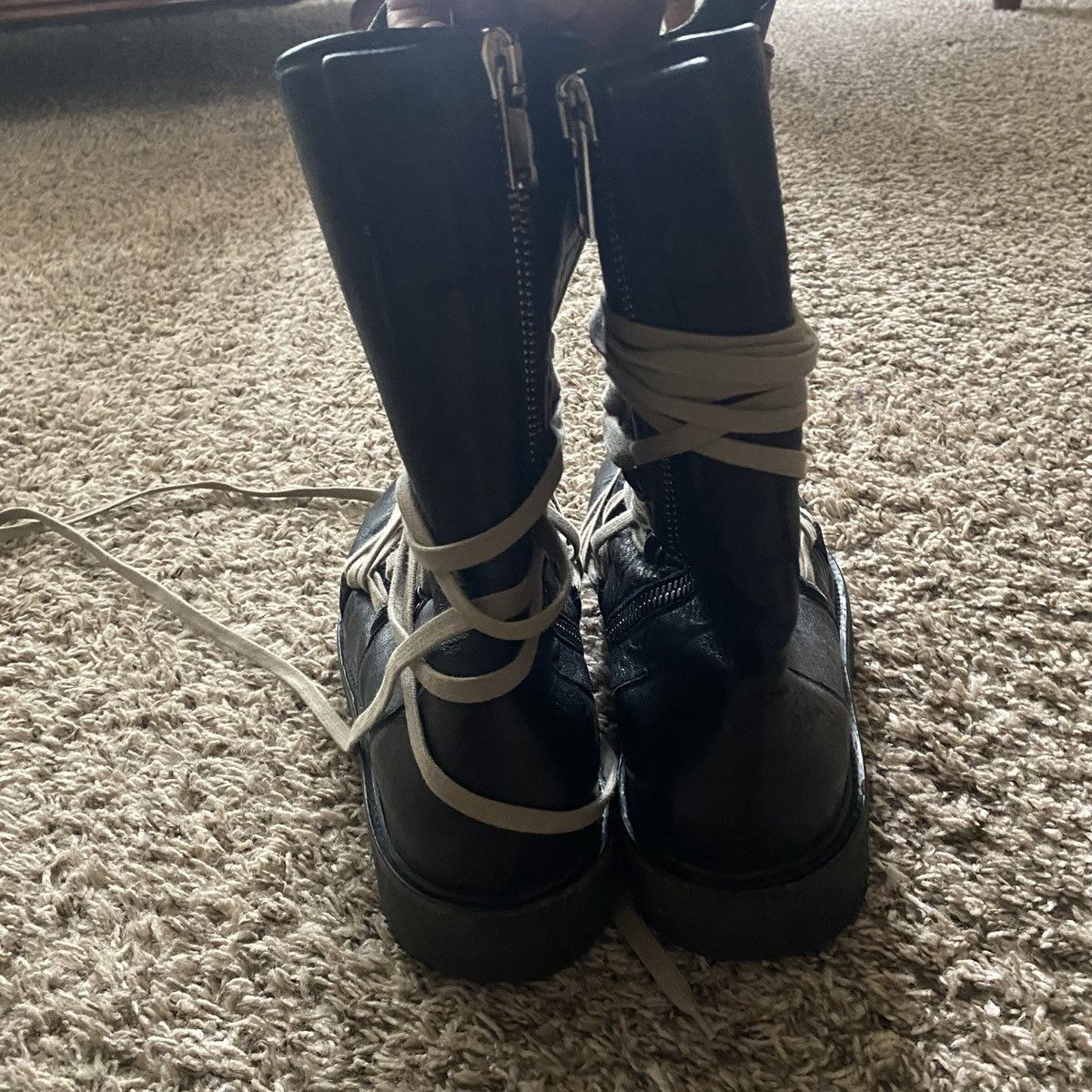 Rick Owens SS20 Tecualtl Megalace Bozo Army Boot | Grailed