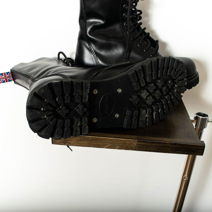 Vintage Invader Military Gotic Black Leather High Boots | Grailed