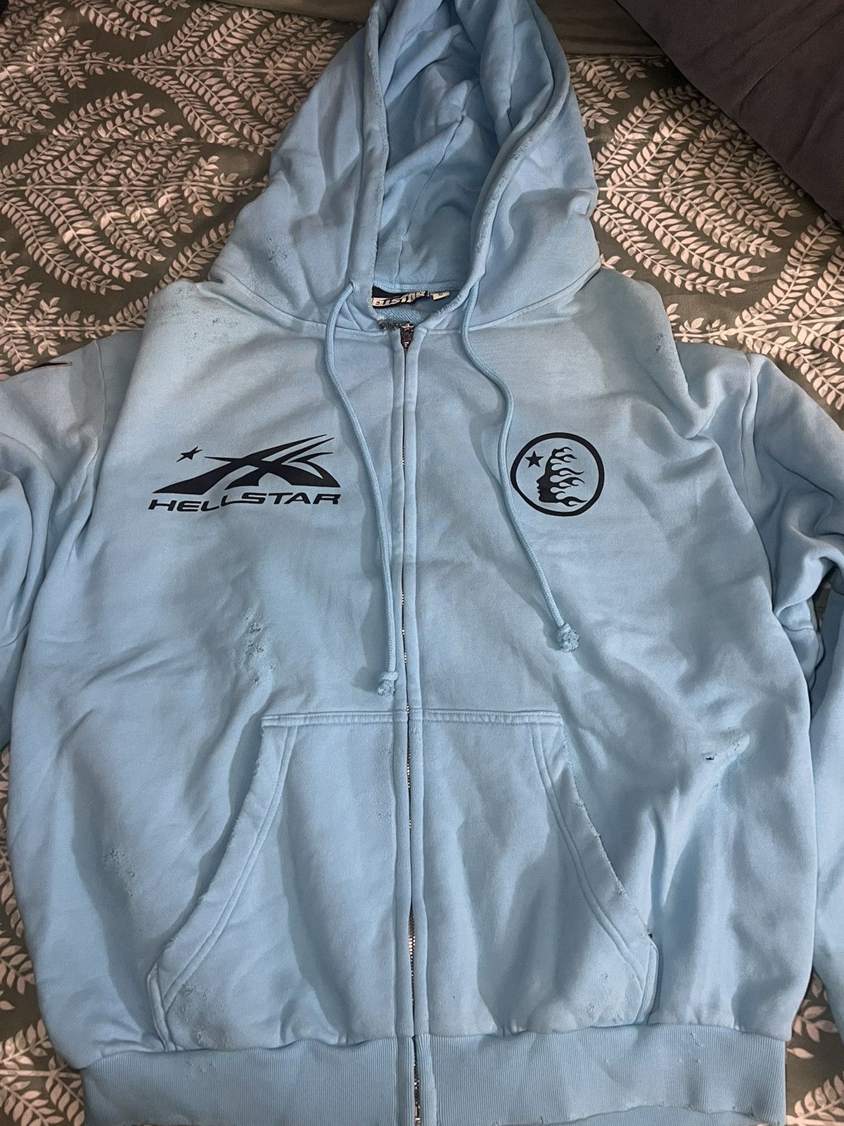 HELLSTAR Hellstar Logo Zip Up Hoodie | Grailed