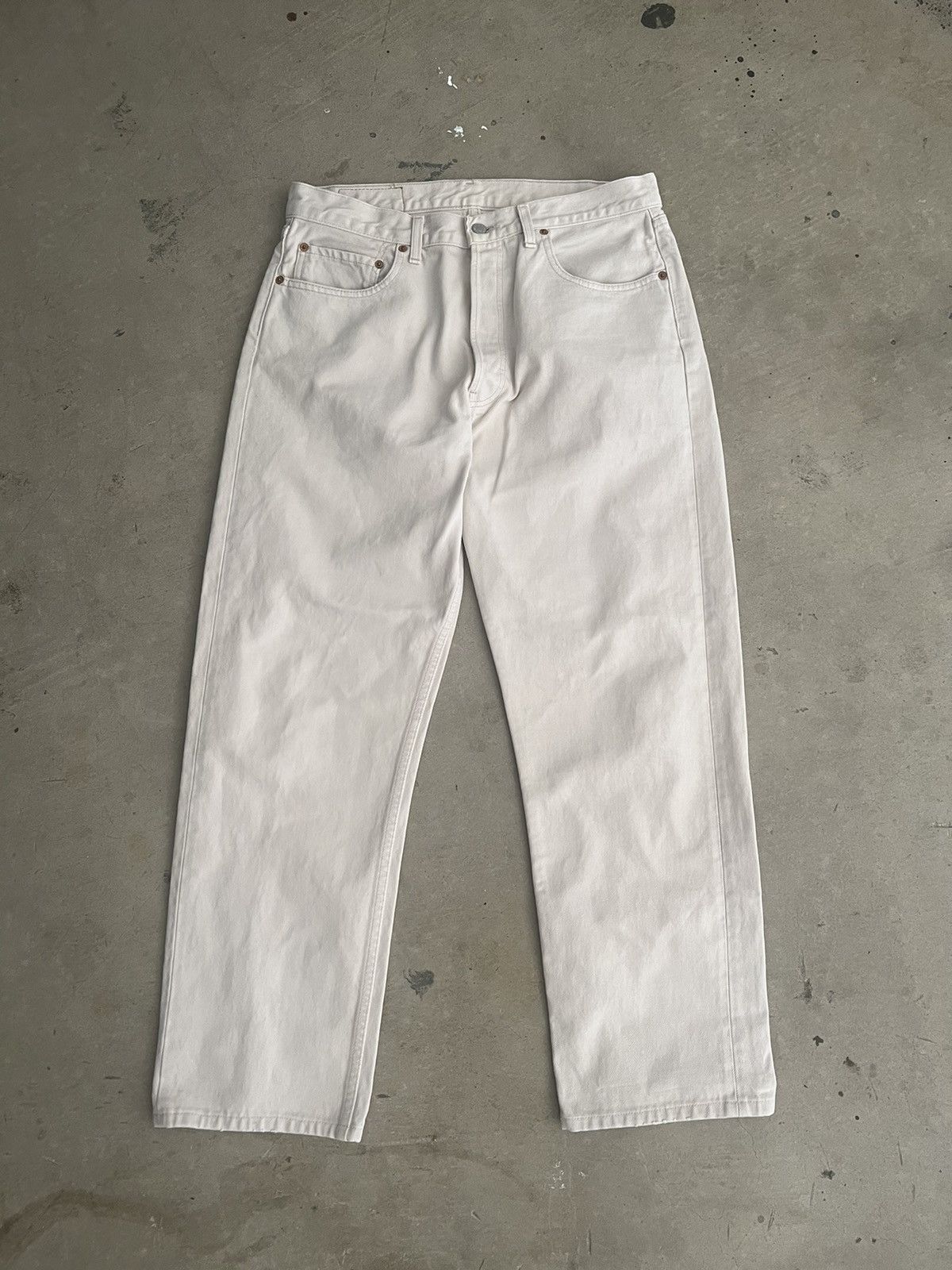 Levi's × Vintage Levi’s 517 Denim Pants in Cream | Grailed