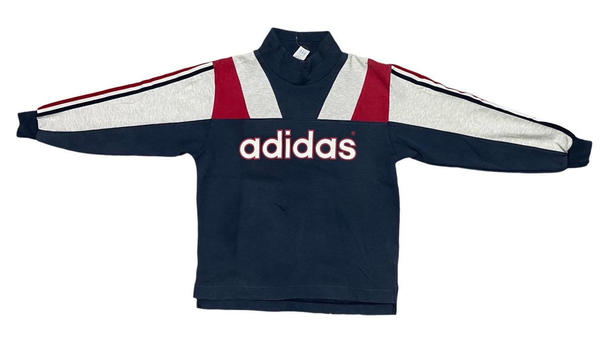 Adidas × Vintage 90s OG STYLE ADIDAS TURTLE NECK RARE DESIGN | Grailed