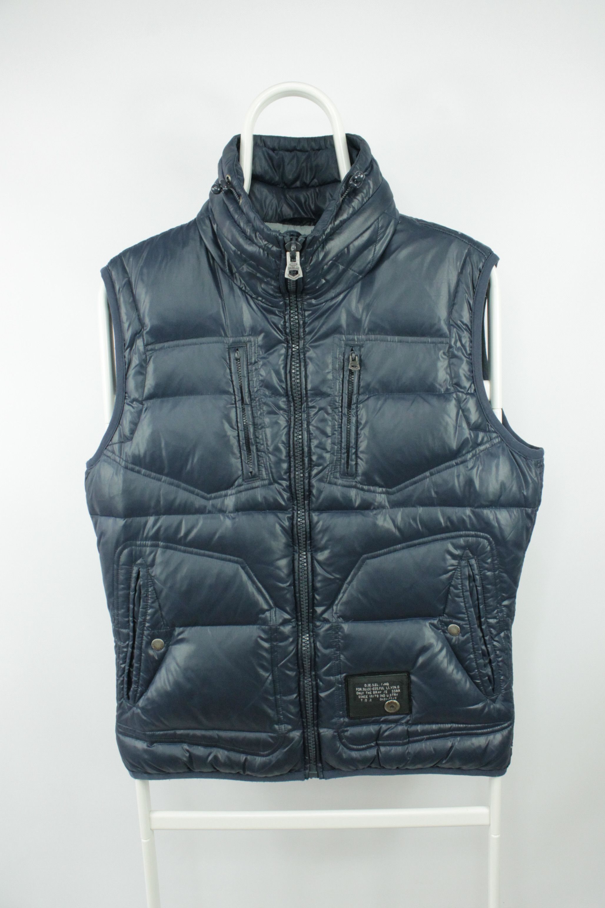 Diesel Diesel Blue Nylon Puffer Vest Jacket | Grailed