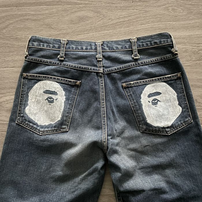 Bape Bape Ape head denim jeans | Grailed