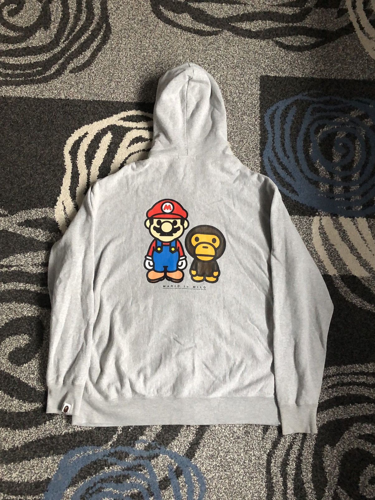 Bape Bape x Mario Baby Milo Full Zip Hoodie 2008 | Grailed