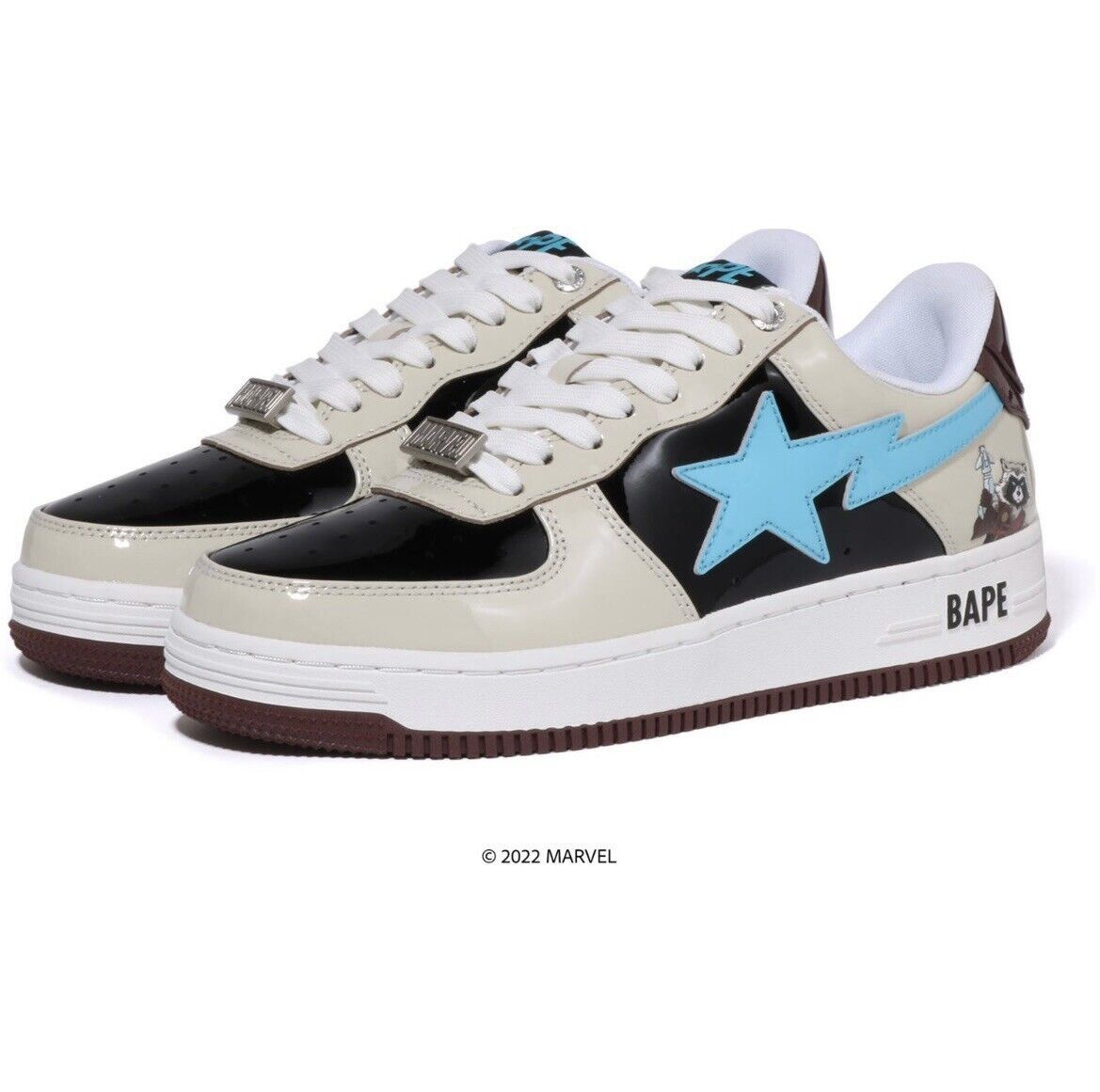 Bape × Marvel Comics Bape x Marvel Rocket Raccoon Bapesta | Grailed