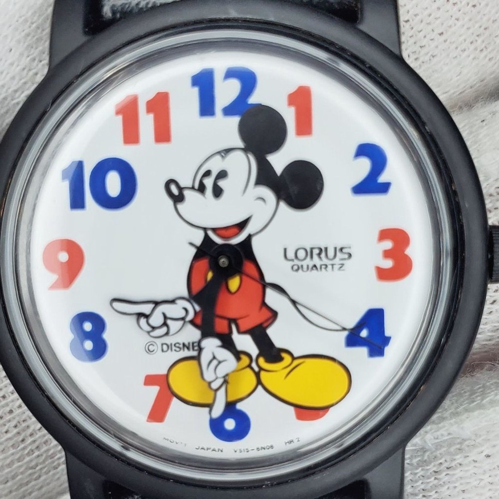 Disney Disney X Lorus Mickey Mouse Blue & Red Plastic VTG Watch NOS ...