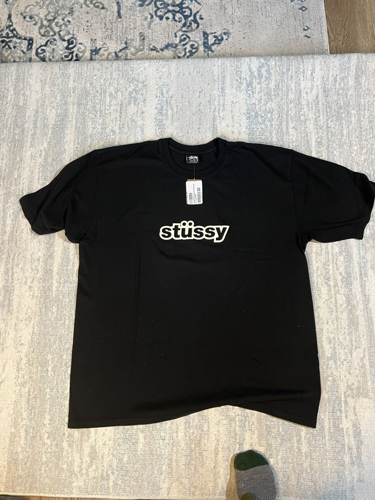 Stussy Stussy Logo Puff Print Pigment Dyed Shirt | Grailed