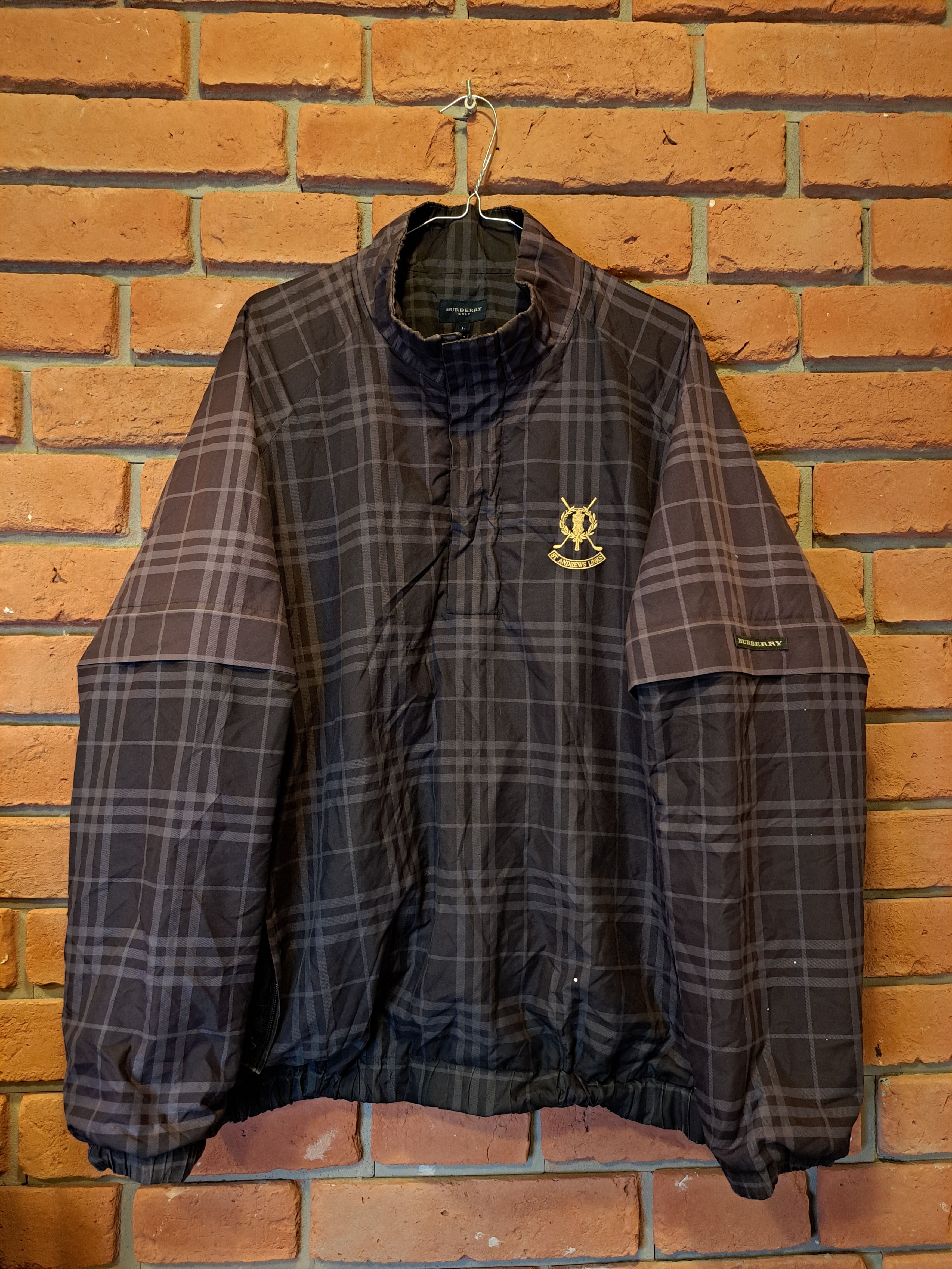 Burberry Vintage Burberry Golf Jacket Logo Pattern Nova Check | Grailed