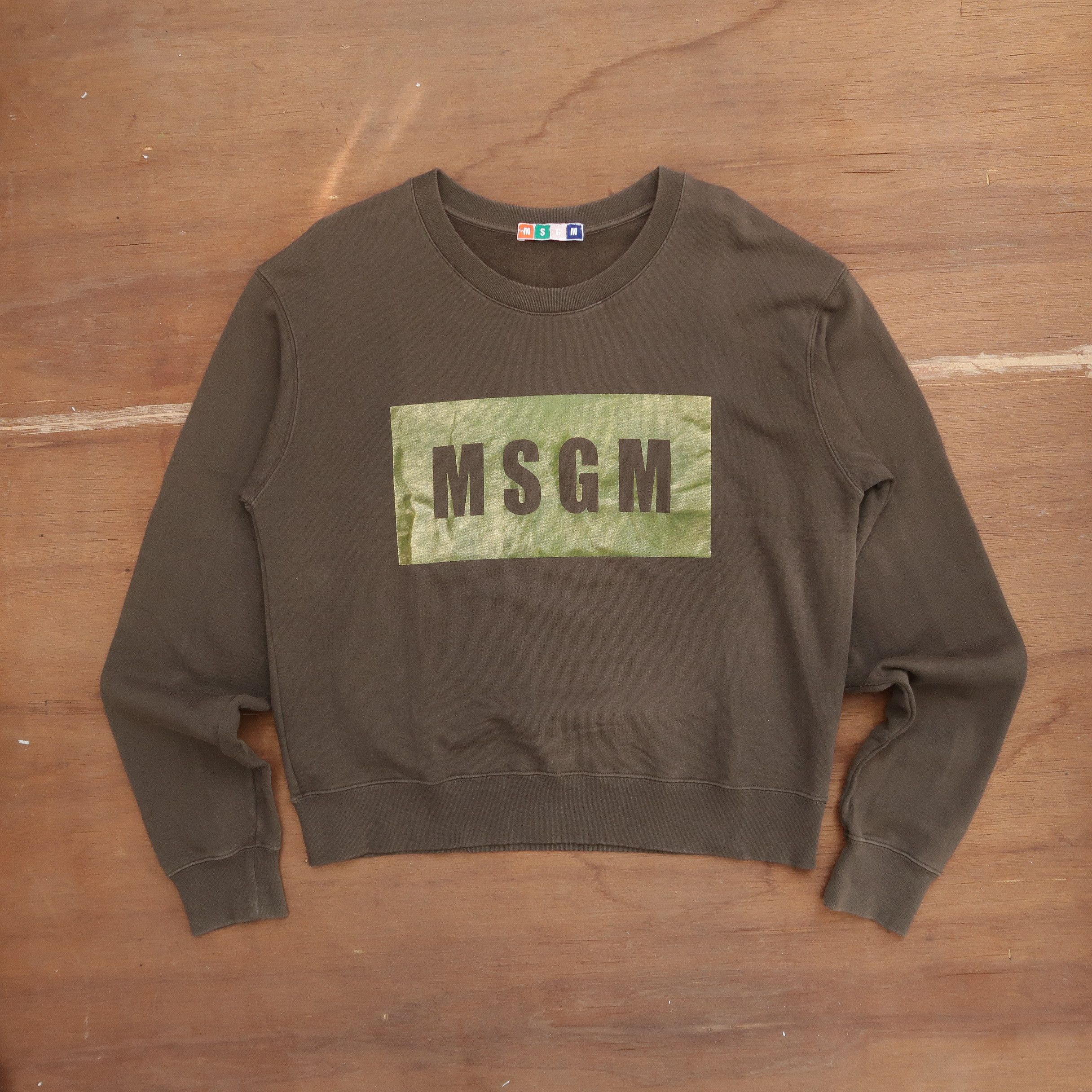 Luxury × MSGM × Streetwear Vintage MSGM Box Logo Spell Out Sweatshirt | Grailed