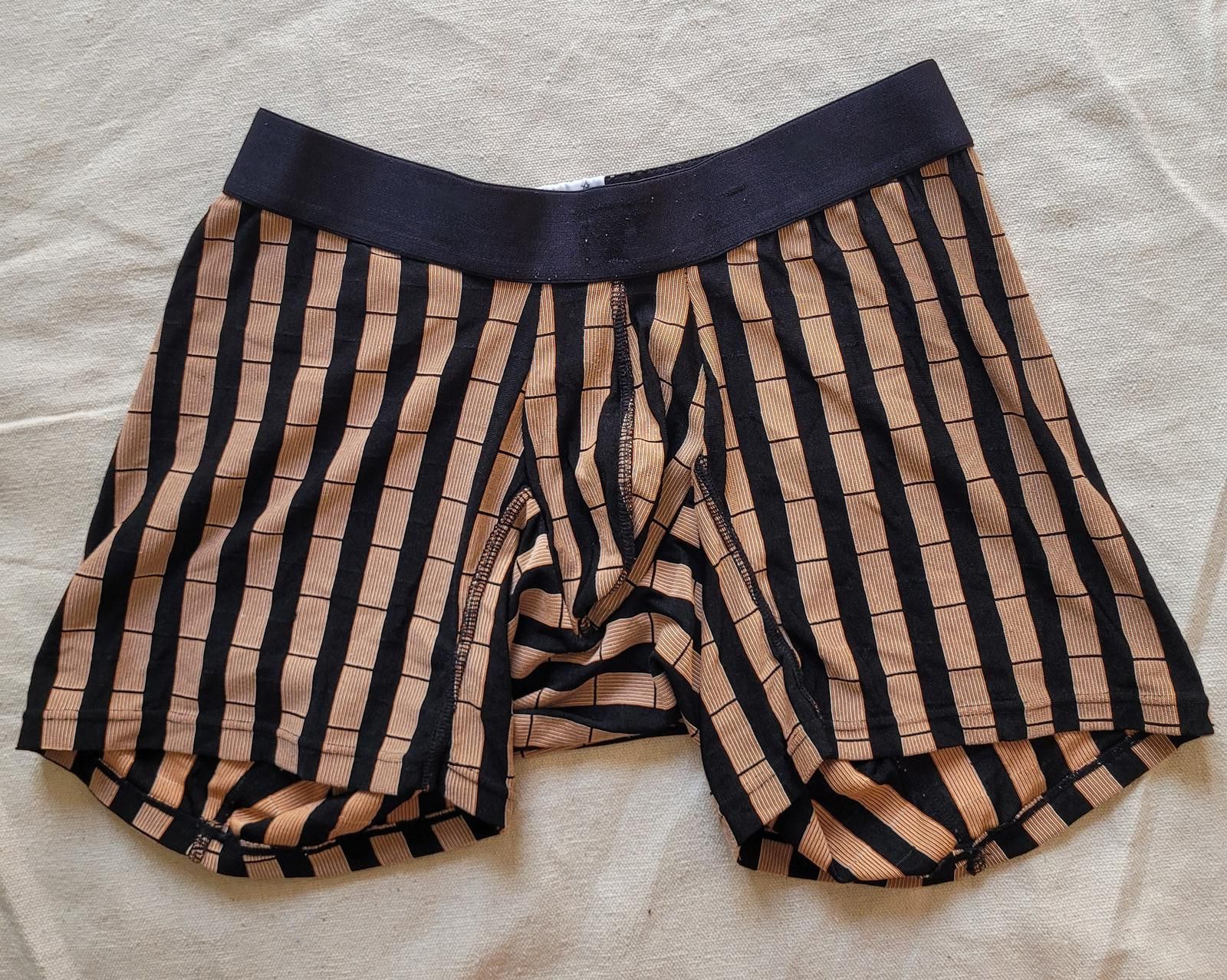 Other Tarrao Men’s LG Boxer Briefs Black Tan Striped Underwear | Grailed