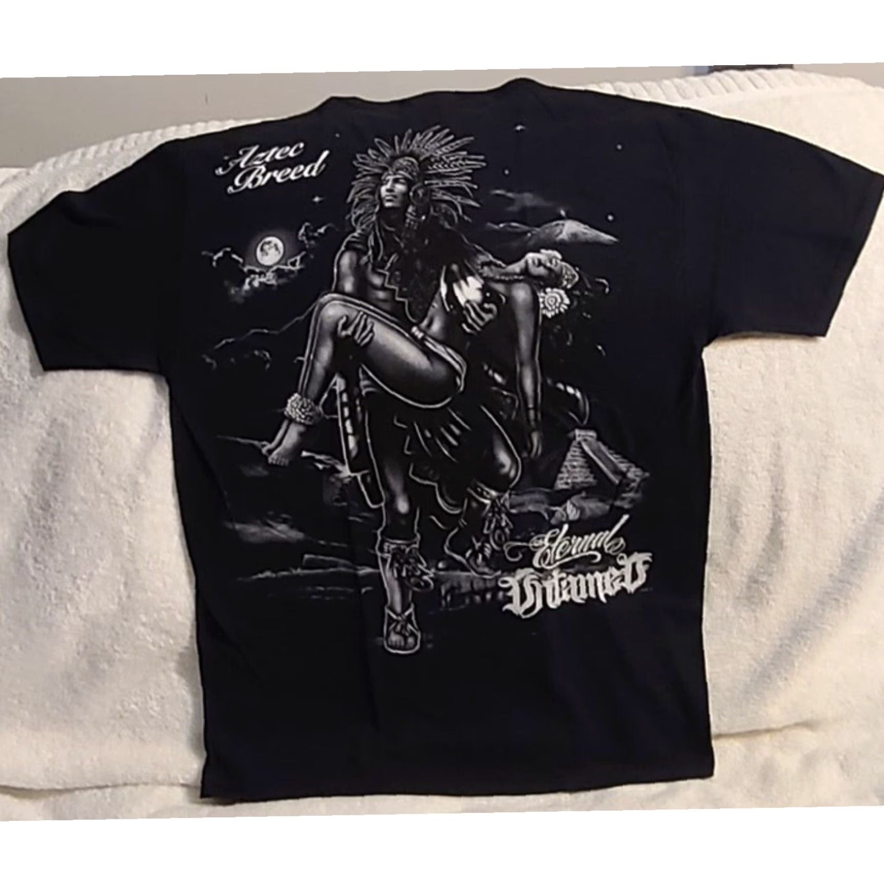 Vintage Eternal Untamed Aztec Warrior Lady with Pyramid Moon Breed ...