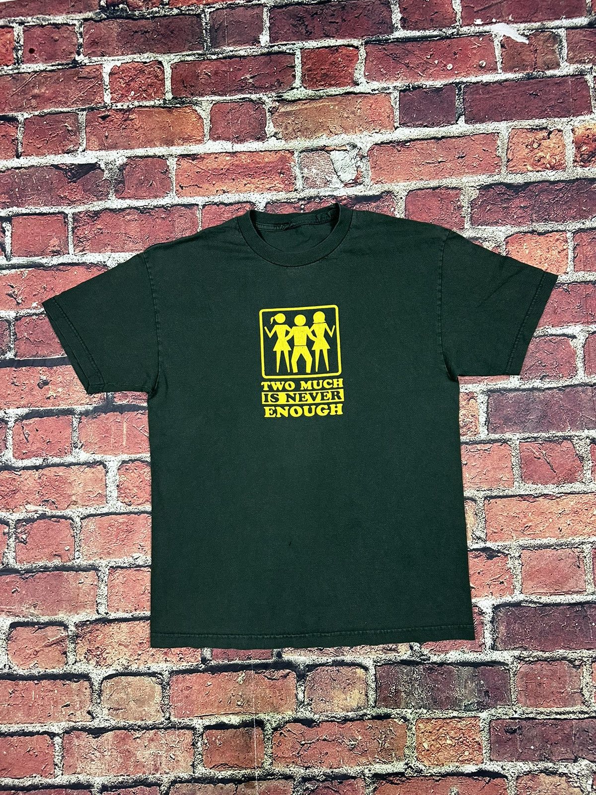 Vintage Y2K Vintage Stick Figure Humor Two Much is Never Enough Tee ...