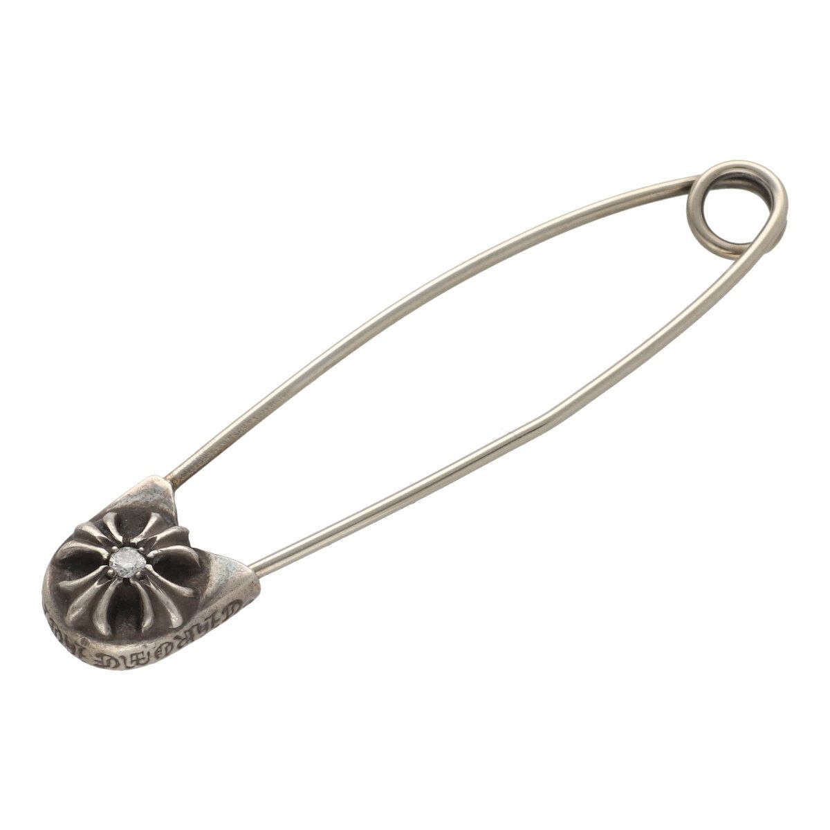 Chrome Hearts Chrome Hearts Safety Pin Diamond Pendant Brooch | Grailed