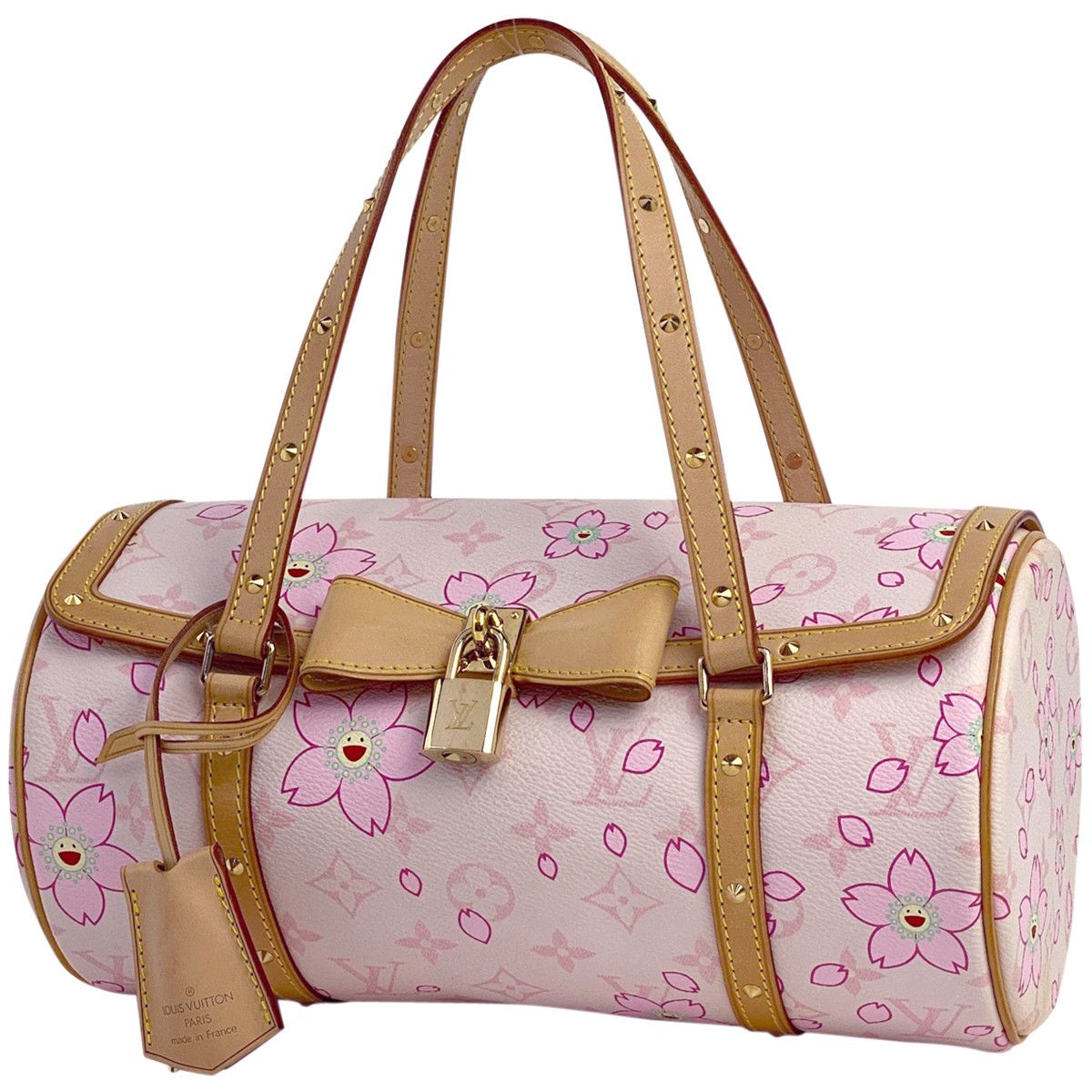 Louis Vuitton Louis Vuitton Papillon Barrel Cylindrical Takashi Murakami Sakura Handbag Monogram ...