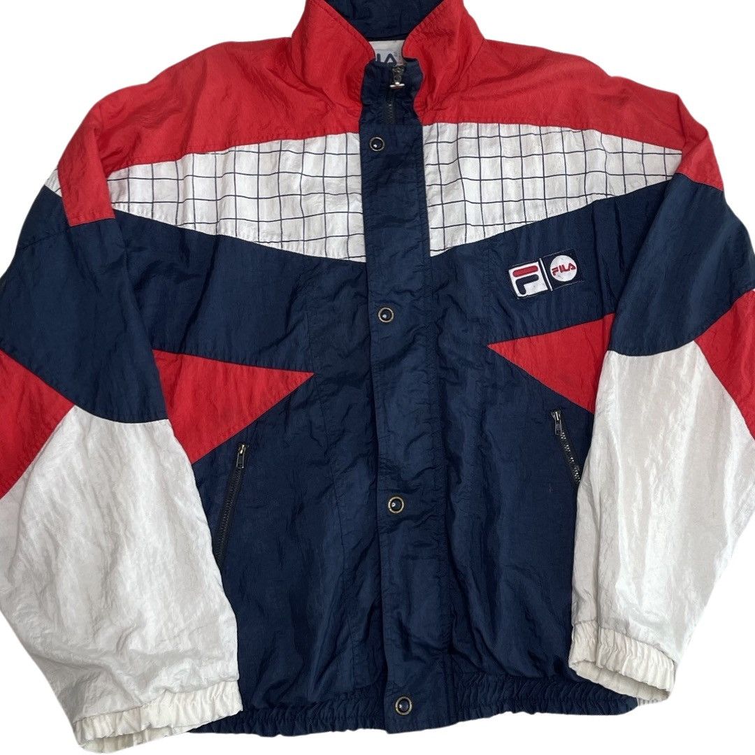 Vintage Vintage 80s/90s Fila Color Block Pattern Windbreaker Jacket ...