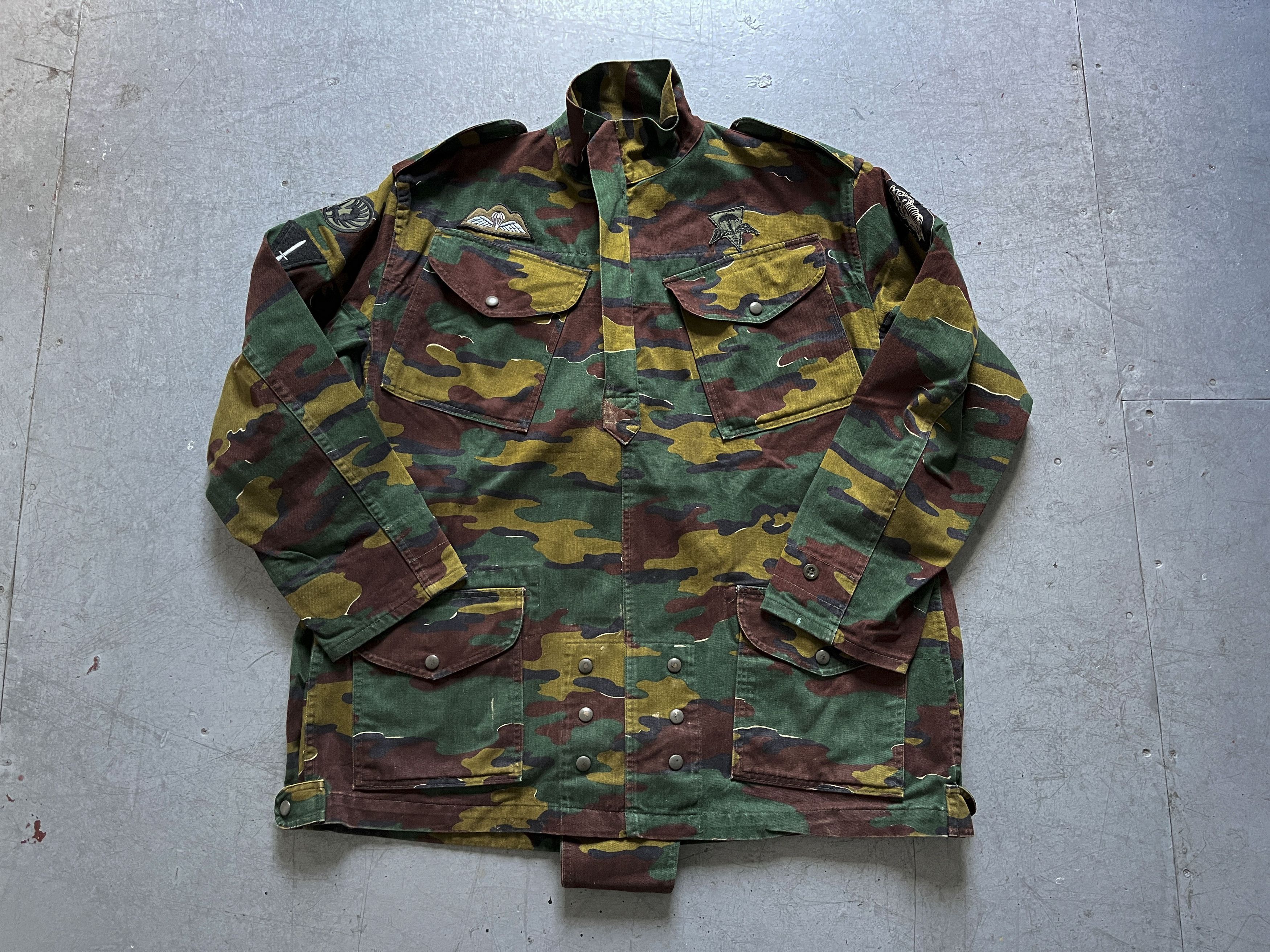 Vintage 80s Vintage Belgian Army Jigsaw Paratrooper Smock Jacket | Grailed