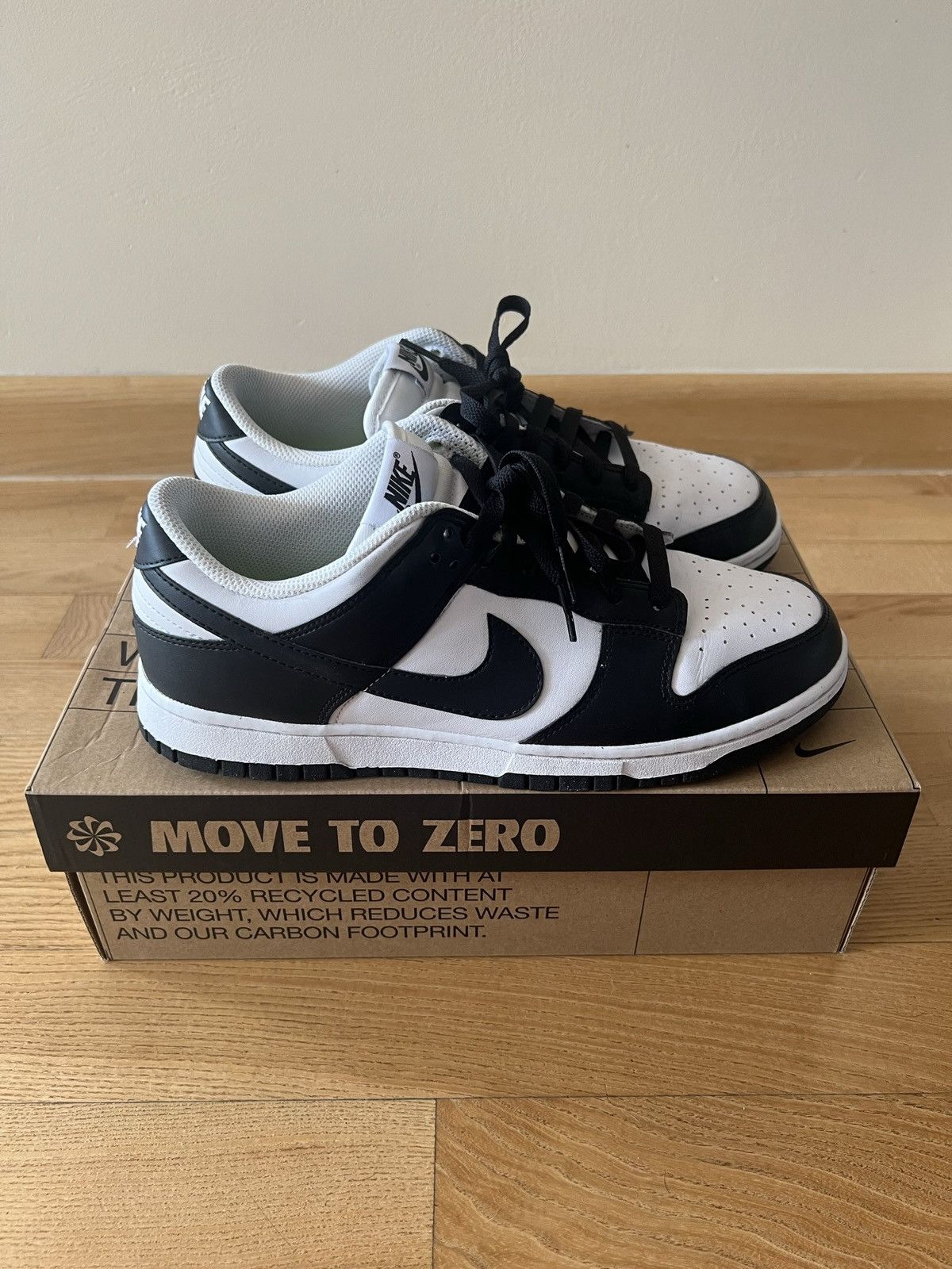 Nike Nike Dunk Low Panda Features Recycled Materials | Grailed